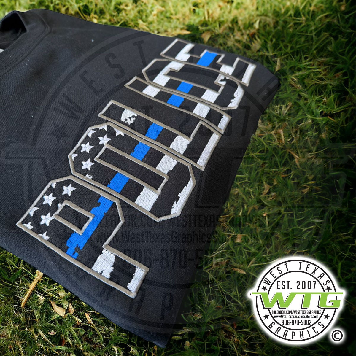 Police Wording Embroidery File | West Texas Graphics