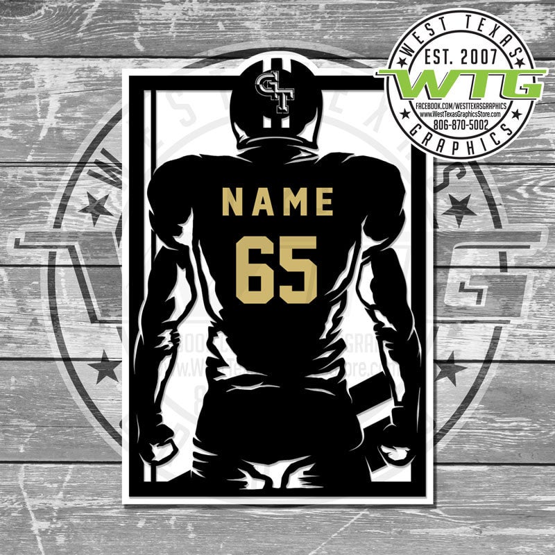 Custom Football Laser cut sign | West Texas Graphics