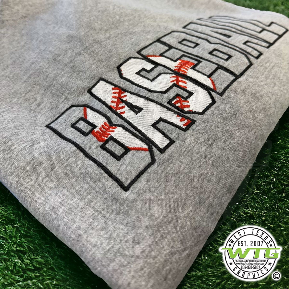Baseball Wording Embroidery File | West Texas Graphics
