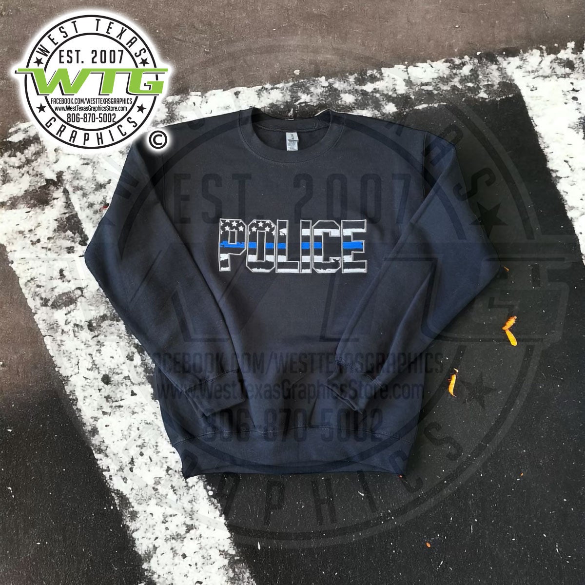 Police Wording Embroidery File | West Texas Graphics