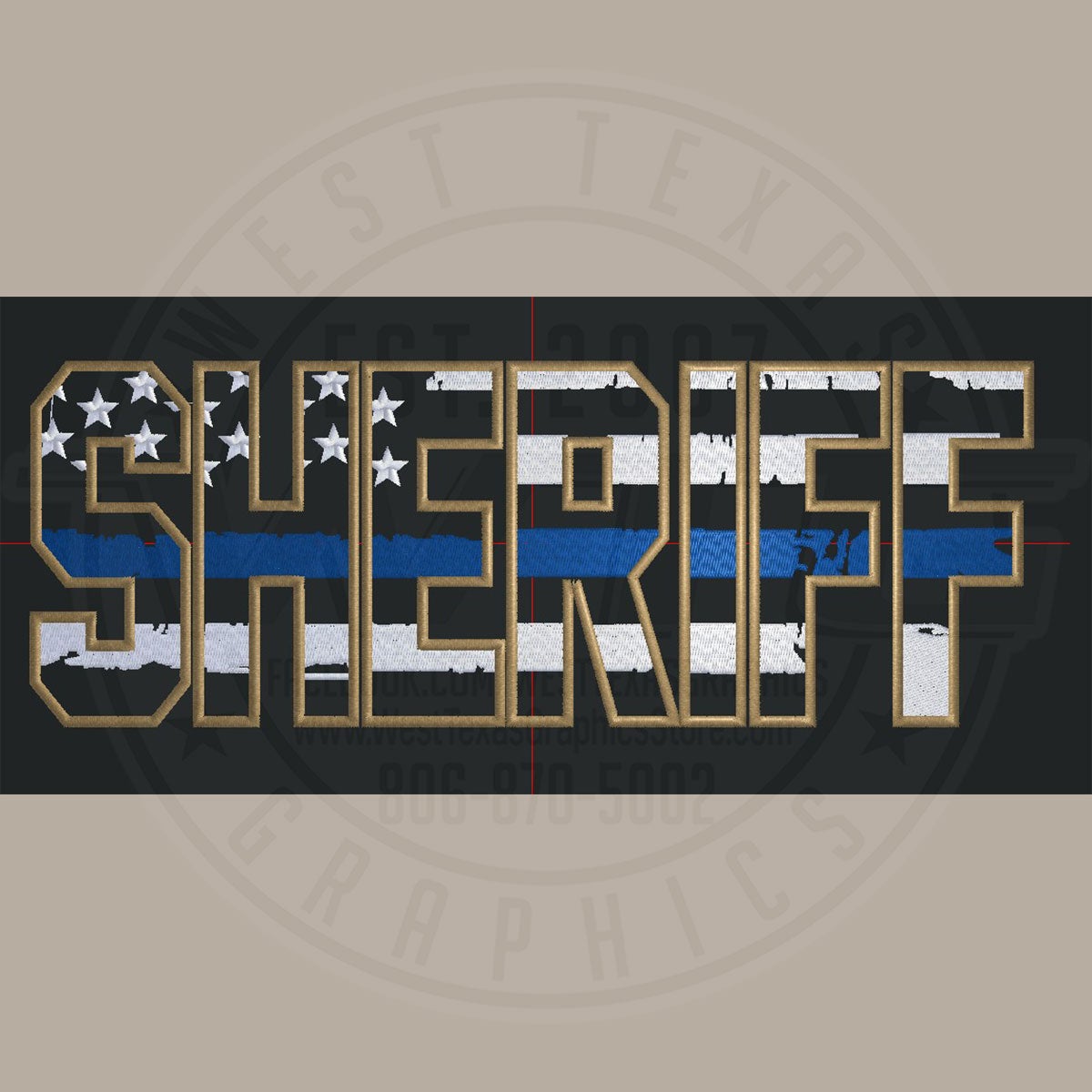 Sheriff Wording Embroidery File | West Texas Graphics