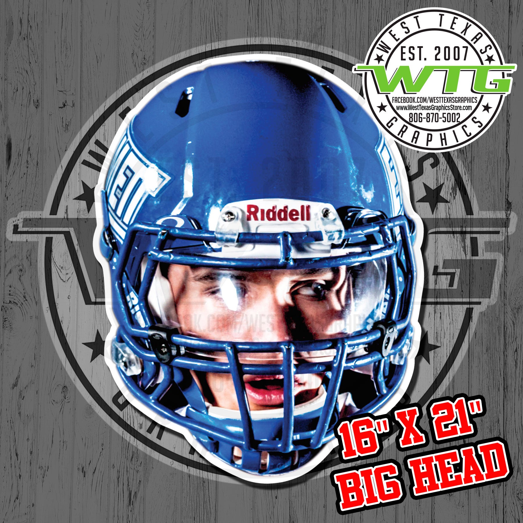Custom Big Head | West Texas Graphics